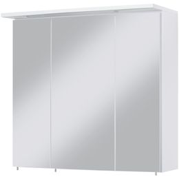Spiegelschrank Welltime "Flex", wei&szlig;, B:70cm H:64cm T:20cm, Holzwerkstoff, Schr&auml;nke, Spiegelschrank, Breite 70 cm, mit 3D-Spiegeleffekt