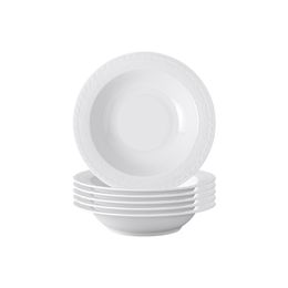 Villeroy & Boch Schale VILLEROY & BOCH "Salatschalen Cellini &oslash; 20 cm 6er Set wei&szlig;", wei&szlig;, Sch&uuml;sseln, Schale