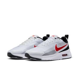 Sneaker Nike Sportswear "AIR MAX NUAXIS", Herren, Gr. 46, wei&szlig;, university rot, schwarz, wei&szlig;, Schuhe Sneaker