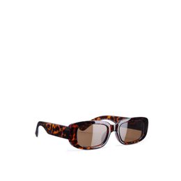Sonnenbrille LSCN BY LASCANA, Damen, braun (braun schwarz gemustert), gemustert, Sonnenbrillen Sonnenbrille, Rectangular-Look, Damenbrille mit UV Schutz