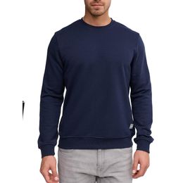 Sweatshirt INDICODE "INFence", Herren, Gr. M, blau (navy), Sweatware, Obermaterial: 60% Baumwolle, 40% Polyester, unifarben, regular fit normal, Rundhals, Rippb&uuml;ndchen, Sweatshirts Sweatshirt