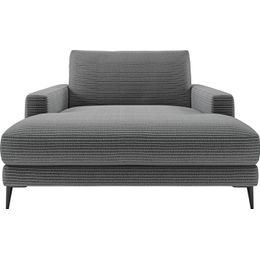 Chaiselongue Home Affaire "Downtown Loungem&ouml;bel zum Relaxen, B/T/H: 132/170/84 cm", grau (anthrazit), B:132cm H:84cm T:170cm, 100% Polyester, Sofas, Chaiselongue, auch in Boucl&eacute;, Cord und Easy care - leicht mir Wasser zu reinigen