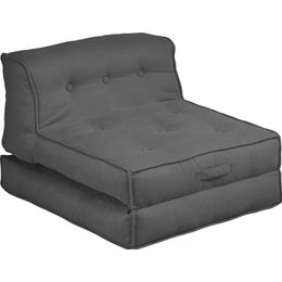 Sessel Home Affaire "Pia", grau (anthrazit), B:106cm H:95cm, Sessel, Sessel, Loungesessel in 2 Gr&ouml;&szlig;en, mit Schlaffunktion und Pouf-Funktion.