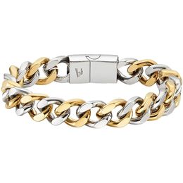 Edelstahlarmband Bruno Banani "Schmuck", gold (edelstahlfarben, gelbgoldfarben), Armb&auml;nder, Damen, 21cm, Edelstahl, Edelstahlarmband