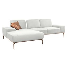 Ecksofa W.Schillig "run, Designsofa mit tollem Sitzkomfort, bequem, L-Form", wei&szlig; (wei&szlig; z73), B:279cm H:88cm T:178cm, Longlife Xtra-Leder Z73: Naturwalkleder der Luxusklasse aus den erlesensten Rohh&auml;uten. Hautst&auml;rke 1, 1 &ndash; 1, 3 mm;ROHLEDER Jacquard-Flachgewebe Q2 W60 (63% Polyester, 37% Polyacryl);ROHLEDER Chenille-Flachgewebe Q2 W77 (68% Polyacryl, 32% Polyester);Stoff S37 (100% Polyester), Sofas