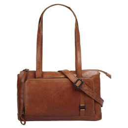 SPIKES & SPARROW Henkeltasche SPIKES & SPARROW, Damen, Gr. B/H/T: 30cm x 18cm x 4cm onesize, braun (cognac), Leder, Taschen Henkeltasche, echt Leder