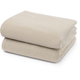 Handt&uuml;cher Ross "Waffelpique", beige (natur), B:50cm L:100cm, Frottier, Baumwolle, Handt&uuml;cher, Handt&uuml;cher, 100% Baumwolle