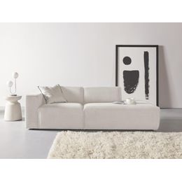 2-Sitzer Home Affaire "Noord mit Kedernaht, Breite 227 cm", beige (sand), B:227cm H:71cm T:96cm, 94% Polyester; 6% Nylon, Sofas, 2-Sitzer, Cord, Struktur, Webstoff, mit Wellenunterfederung, Massivholzrahmen