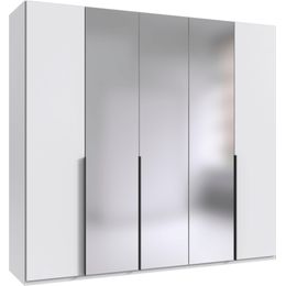 Kleiderschrank wimex "Mugano,in 5 Breiten,2 H&ouml;hen,2 Tiefen, viele Farben, Made in Germany", wei&szlig;, griffe schwarz, B:225cm H:208cm T:58cm, Holzwerkstoff, Schr&auml;nke, Kleiderschrank, mit langen Griffen aus Metall, mit oder ohne Spiegel