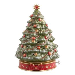 Villeroy & Boch Weihnachtsfigur VILLEROY & BOCH "Weihnachtsbaum mit Spieluhr Toy's Delight 33 cm bunt", bunt, Dekofiguren, Weihnachtsfigur