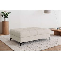 Polsterhocker OTTO HOME "LEEVKE Sitzhocker passend zum Sofa, Breite 115 cm", beige, B:115cm H:40cm T:73cm, 100% Polyester, Hocker, Polsterhocker, mit hochelastischer Schaum und Wellenunterfederung