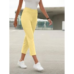 7/8-Jeans Inspirationen, Damen, Gr. 52, Normalgr&ouml;&szlig;en, gelb (zitrone), 56% Baumwolle, 31% Modal, 10% Polyester, 3% Elasthan, unifarben, 7/8-L&auml;nge, Jeans 7/8-Jeans