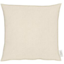 Dekokissen Apelt "ALASKA" Gr. 1, beige (natur, unifarben), B:48cm L:48cm, Baumwolle, Polyester, Dekokissen_Sitzkissen_Kissenh&uuml;llen, Dekokissen, Uni, Kissenh&uuml;lle mit F&uuml;llung, 1 St&uuml;ck