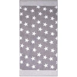 Handt&uuml;cher Dyckhoff "Stars", grau, B:50cm L:100cm, Walkfrottee, Obermaterial: 100% Baumwolle, Handt&uuml;cher, Handt&uuml;cher, mit Sternen und Bord&uuml;re