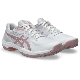 Tennisschuh asics "GAME FF CLAY", Damen, Gr. 42, wei&szlig;, morganite, Textil, Schuhe Tennisschuh, Sandplatzschuhe f&uuml;r Aschepl&auml;tze
