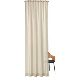 Sch&ouml;ner Wohnen Kollektion Vorhang "Breeze" Gr. 1, beige (beige, creme), B:125cm H:250cm, Leinen, Polyester, Viskose, SCH&Ouml;NER WOHNEN-KOLLEKTION, Gardinen, Vorhang