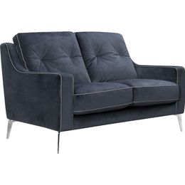 2-Sitzer LEONIQUE "Chicago", grau (anthrazit), B:147cm T:92cm, Sofas, 2-Sitzer, 2-Sitzer Ssofa, graublau, klassisch/modern, 147x92x90