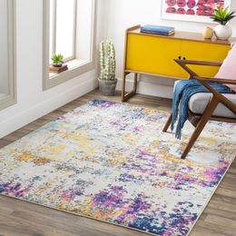 Teppich LIVABLISS "DUNKIRK", orange, B:160cm H:11mm L:220cm, Kunstfaser, Teppiche, Teppich, Moderner Designerteppich in Marmor Optik, Kurzflor Wohnzimmerteppich