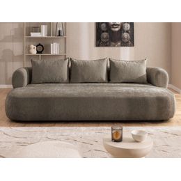 Big-Sofa Home Affaire "LUSSAC 4-Sitzer Design-Sofa mit Zierkissen, Ma&szlig;e B/T/H: 242/123/78 cm", braun, B:242cm H:78cm T:122,5cm, 100% Polyester, Sofas, Big-Sofa, hoher Sitzkomfort und modernes Design, Sofa ohne Bettfunktion