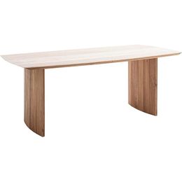 Esstisch MCA LIVING "Brisco Esstisch", beige (naturfarben, naturfarben, naturfarben), B:180cm H:77cm T:100cm, Akazie massiv natur lackiert, Tische, Esstisch