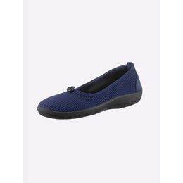 Ballerina CLASSIC, Damen, Gr. 41, blau (marine), Textil, Basic, Schuhe Ballerina