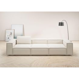 3,5-Sitzer Home Affaire "Watertown, modernes Big-Sofa XXL, 336 cm Breite, auch in Feincord", wei&szlig;, B:336cm H:68cm T:118cm, 96% Polyester, 4% Nylon, Sofas, 3 5-Sitzer, Riesiges Designersofa mit viel Platz & weichen Bez&uuml;gen in Trendfarben
