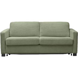 Schlafsofa Home Affaire "Vionelle, 2,5-Sitzer mit Kaltschaummatratze nach Wahl, Breite 186 cm", turtle, B:186cm H:81cm T:98cm, 88% Polyester, 12% Polyacryl, Sofas, Schlafsofa, Dauerschl&auml;fer mit wahlweise Standard- oder Premium-Matratze