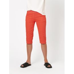 Schlupfhose Toni "Sue Jogpant Capri", Damen, Gr. 44, N-Gr, rot (pure rot), Web, Obermaterial: 77% Baumwolle, 20% Polyamid, 3% Elasthan, unifarben, regular fit 3/4-L&auml;nge, Hosen Schlupfhose, Sommerhose in sommerlicher Capril&auml;nge