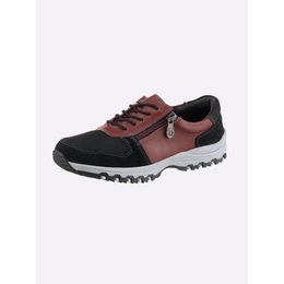 Schn&uuml;rschuh Casual Looks, Damen, Gr. 40, bordeaux, Glattleder, Mesh, Schuhe Schn&uuml;rschuh