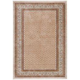 Teppich Theko "Mir", bunt (beige multi), B:240cm H:10mm L:340cm, Polyester, Teppiche, Teppich, Kurzflor, Orient-Optik, mit Bord&uuml;re & Fransen, pflegeleicht
