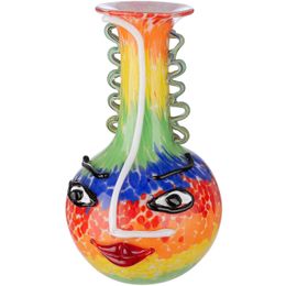 Tischvase CASABLANCA BY GILDE "Glasart Designvase "Salvato" aus Glas", bunt, B:21cm H:34cm T:20cm, Glas, Vasen, Tischvase, durchgef&auml;rbt, handgearbeitet und mundgeblasen