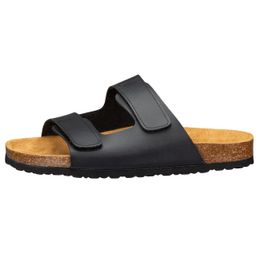 Pantolette Lico "Pantolette Bioline Velcro", Herren, Gr. 38, schwarz, Synthetik, Schuhe Pantolette, Topseller