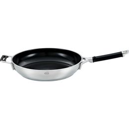 R&ouml;sle Bratpfanne R&Ouml;SLE "SILENCE PRO CeraPlus", silber (silberfarben, schwarz), B:33,5cm H:9,7cm L:60cm &Oslash;:32cm, Pfannen, Bratpfanne, nat&uuml;rliche Quarzversiegelung ohne PTFE/PFAS, Induktion