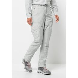 Trekkinghose Jack Wolfskin "BARRIER PANT W", Damen, Gr. 46, Normalgr&ouml;&szlig;en, grau (cool, grau), OBERSTOFF: 46% POLYAMID, 27% LYOCELL, 27% VISKOSE. Futter: 100% POLYESTER, Hosen Trekkinghose