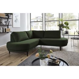 Ecksofa "Ronny L-Form", gr&uuml;n, B:200cm H:82cm T:200cm, ATLANTIC HOME COLLECTION, Sofas, Ecksofa, mit Wellenunterfederung, organische Formsprache, organisches Sofa