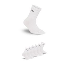 Socken Fila, Damen, Gr. 31-34, wei&szlig;, Baumwollmischung, Socken Socken, breites Rippenb&uuml;ndchen, Cotton-Mix, Unisex
