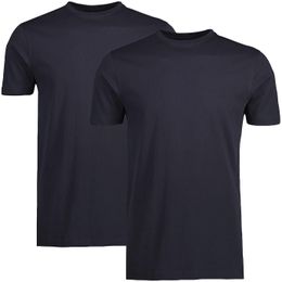T-Shirt Lerros, Herren, Gr. S, blau (navy), Single Jersey, Obermaterial: 100% Baumwolle, Rundhals, Shirts T-Shirt, in klassischer Optik
