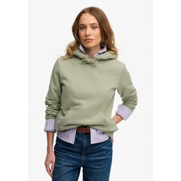 Kapuzensweatshirt Superdry "Essential Logo Emb Hood Hb", Damen, Gr. XXL, dusty sage, Sweatware, Obermaterial: 100% Baumwolle, unifarben, Rundhals, Rippb&uuml;ndchen, Sweatshirts Kapuzensweatshirt