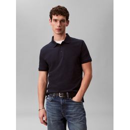 Poloshirt Calvin Klein Jeans "CLASSIC MONOGRAM", Herren, Gr. L, schwarz sapphire, Jersey, Obermaterial: 100% Baumwolle, unifarben, normal normal, Shirts Poloshirt, normale Passform, basic, Logostickerei