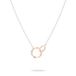 Kette mit Anh&auml;nger Liebeskind Berlin "Schmuck Edelstahl Halskette The Organic Twist", rosa (edelstahlfarben, ros&eacute;goldfarben), Halsketten, Damen, Edelstahl, L: 45 B: 0,7mm, Kette mit Anh&auml;nger, B:0,7mm
