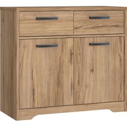 Kommode FORTE "Joadakis", braun (catania eiche), B:94,5cm H:85,2cm T:42cm, Holzwerkstoff, Sideboards, Kommode