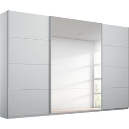 Schwebet&uuml;renschrank Rauch "Kleiderschrank Schrank Garderobe W&auml;scheschrank TOMA", grau (seidengrau), B:315cm H:210cm T:62cm, Holzwerkstoff, Schr&auml;nke, Schwebet&uuml;renschrank, inkl. Regaleinsatz sowie zus&auml;tzlichen Einlegeb&ouml;den MADE IN GERMANY