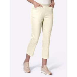Caprihose Heine, Damen, Gr. 38, Normalgr&ouml;&szlig;en, ecru, 72% Baumwolle, 25% Polyester, 3% Elasthan, unifarben, Hosen Caprihose
