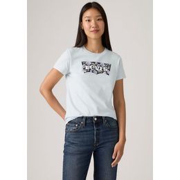 Levi's T-Shirt LEVI'S "LSE THE PERFECT TEE", Damen, Gr. S (36), p2 bw fill color option country air, Jersey, Obermaterial: 100% Baumwolle, bedruckt, figurumspielend h&uuml;ftlang, Rundhals, Shirts T-Shirt, mit Logodruck