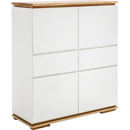 Highboard MCA furniture "Chiaro", wei&szlig; (wei&szlig; matt), B:102cm H:115cm T:40cm, MDF, Massivholz, Sideboards, Highboard, Breite ca. 102 cm