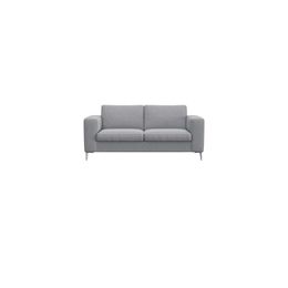 2-Sitzer FLEXLUX "Fiore, super Sitzkomfort durch Kaltschaum im Sitz", grau (sophisto gre), B:164cm H:85cm T:92cm, 100% Polyester, Sofas, 2-Sitzer, breite Armlehnen, F&uuml;&szlig;e Alu