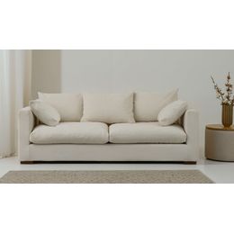 2,5-Sitzer Home Affaire "Comfy", beige (sand), B:220cm H:80cm T:113cm, 92% PES, 8% Nylon, Sofas, 2 5-Sitzer, extra weich und kuschelig, F&uuml;llung mit Federn und Daunen