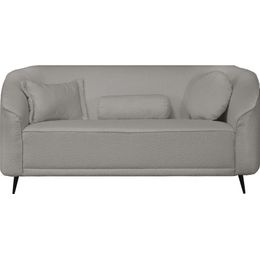2-Sitzer Home Affaire "Ashly", grau (taupe), B:154cm H:81cm T:80cm, 93% Polyester, 6% Acryl, 1% Baumwolle, Sofas, 2-Sitzer, in 3 Bezugsvarianten, Boucl&eacute;, Samtoptik und Struktur weich.