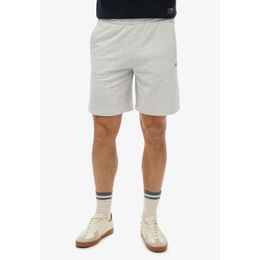 Jerseyhose Superdry "SD-ESSENTIAL LOGO JERSEY SHORT UB", Herren, Gr. XL, N-Gr, grau (varsity grau grindle), Jersey, Obermaterial: 60% Baumwolle, 40% Polyester, unifarben, regular fit knielang, Hosen Jerseyhose