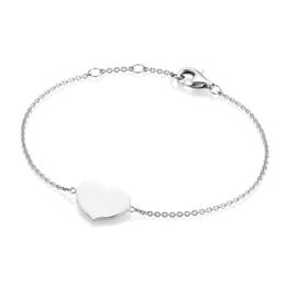 Armband Smart Jewel "Armband Herz als Zwischenteil, Silber 925", silber, Armb&auml;nder, Damen, Silber 925 (Sterlingsilber), Armband